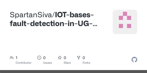 Github Spartansivaiot Bases Fault Detection In Ug Cables