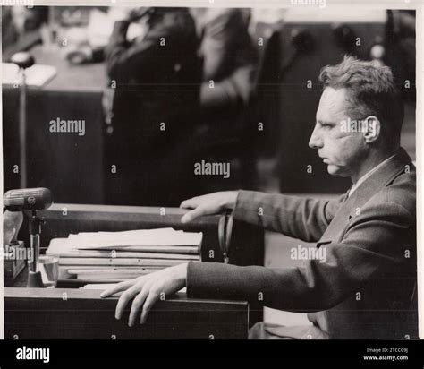 Wilhelm Beiglboeck On Witness Stand During The Doctors Trial Stock