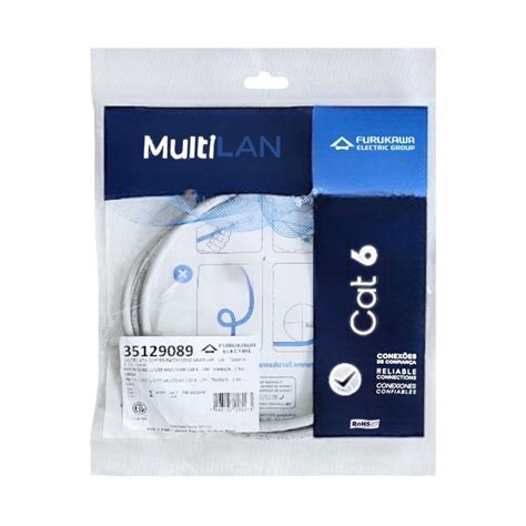 Patch Cord Cat6 1 5M Furukawa Multilan Cinza