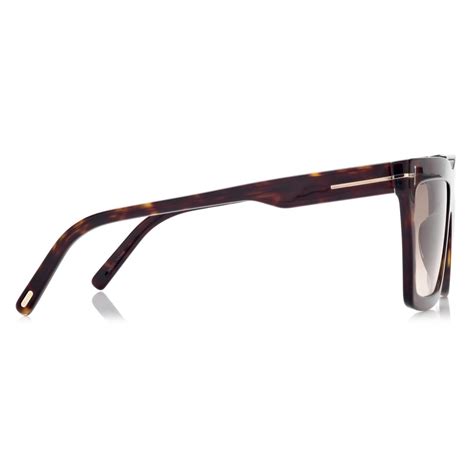Tom Ford Eden Sunglasses Geometric Sunglasses Dark Havana