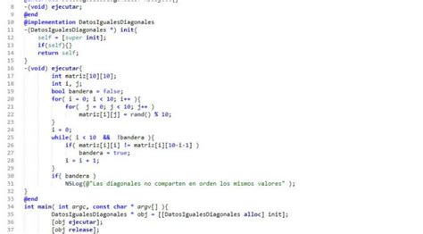 POO Objective C Datos Iguales En Diagonales Tutorias Co