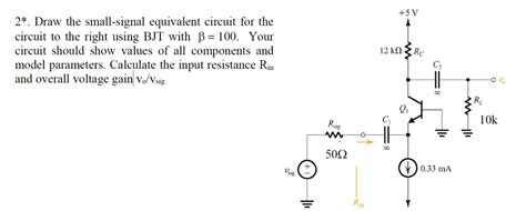 Video Solution 5v 2 Draw The Small Signal Equivalent Circuit For The Circuit To The Right