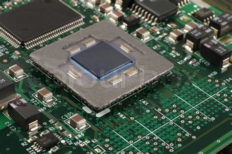 Computer Microprocessor On Integrated Stock Image Colourbox