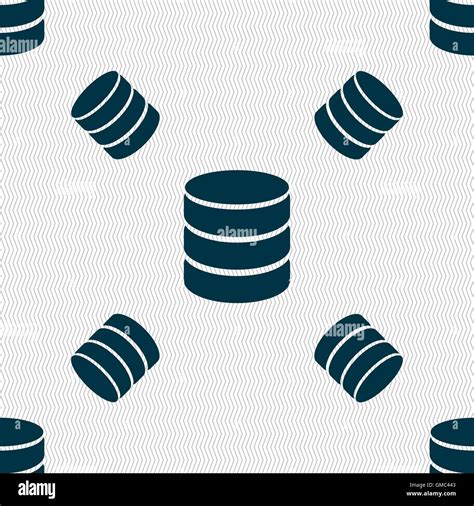 Hard Disk And Database Sign Icon Flash Drive Stick Symbol Seamless Pattern With Geometric