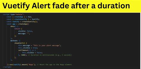 Vuetify Alert Fade After A Duration