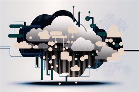 Cloud Computing Data Transfer Network Stock Illustration Illustration