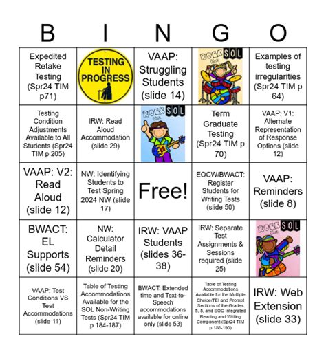 Spring STC Training Bingo Card
