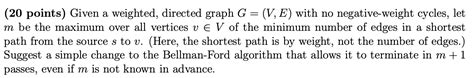 Solved Points Given A Weighted Directed Graph G V Chegg