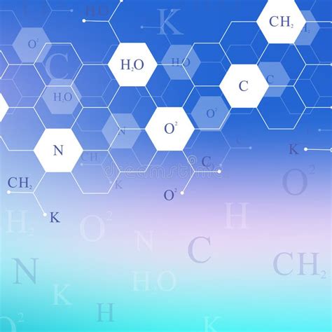 Scientific Hexagonal Chemistry Pattern Structure Molecule Dna Research As Concept Stock