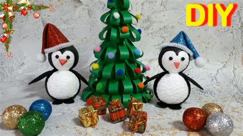 НОВОГОДНИЕ ПОДЕЛКИ своими руками НОВОГОДНЯЯ игрушка ПИНГВИН ЗИМНИЕ ПОДЕЛКИ в детский сад и