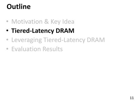PPT Tiered Latency DRAM A Low Latency And A Low Cost DRAM Architecture PowerPoint
