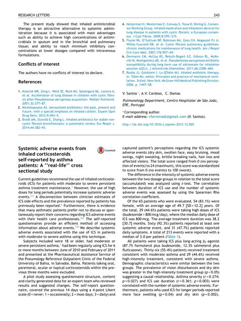 Pdf Systemic Adverse Events From Inhaled Corticosteroids Self