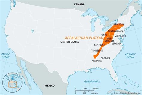 Appalachian Mountains Map The Appalachian Mountains Georgia Map