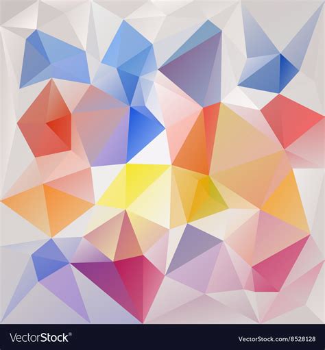 Color Full Abstract Polygon Triangular Pattern Vector Image