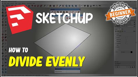 Sketchup How To Divide Evenly Youtube