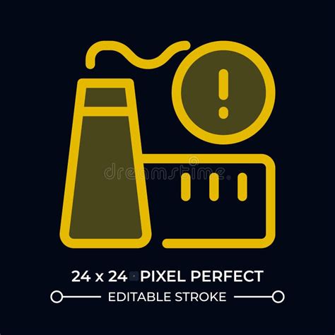 Factory Danger Warning Dark Color Ui Icon Stock Illustration