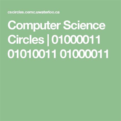 computer science circles 01000011 01010011 01000011 computer
