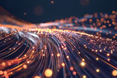 Dynamic Transmission Rays With Abstract Design And Light Effects Stock