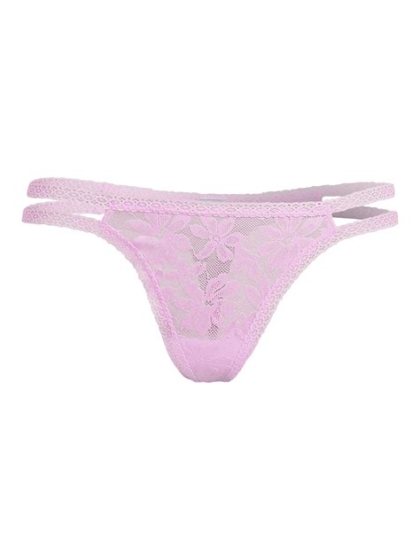 No Boundaries Strappy Lace Thong Panty Womens And Womens Plus