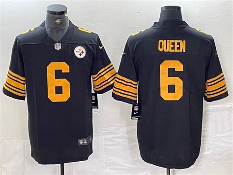 Patrick Queen Steelers Black Color Rush Limited Jersey
