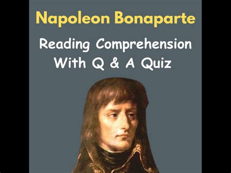 napoleon bonaparte reading comprehension questions with answers
