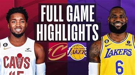 Cavaliers At Lakers Nba Full Game Highlights November 6 2022 Youtube