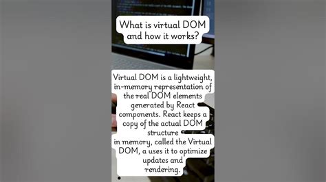 🫠what Is Virtual Dom And How It Work React Reactjs Trending