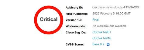 Cve 2025 20124 Cvss 99 And Cve 2025 20125 Cvss 91 Cisco Patches Critical Flaws In Identity