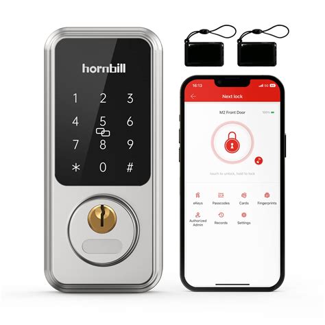 Smart Lock Keyless Entry Deadbolt Door Locks Hornbill Smart Lock Front