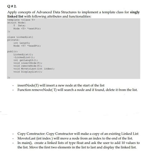 Solved Q 2 Apply Concepts Of Advanced Data Structures To