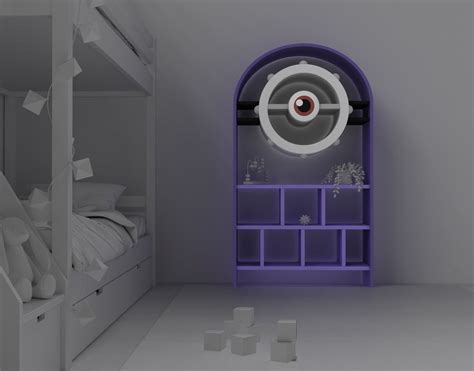 3d Minion Book Shelf Violet 3d Model Turbosquid 2005510