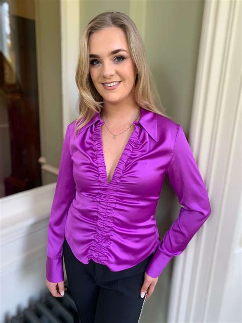 Hanita Pink Satin Blouse Erre Esse Boutique