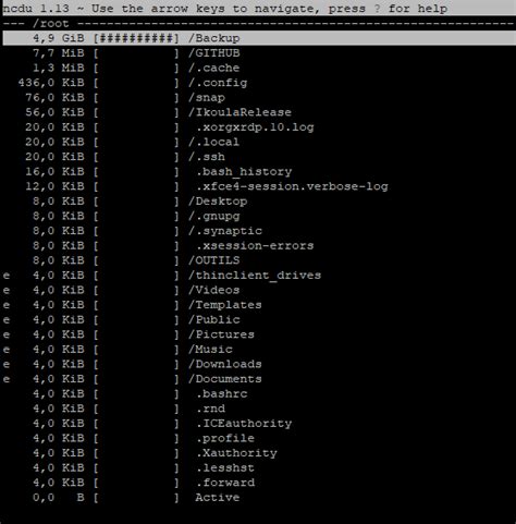Ncdu The Treesize For Linux EN Ikoula Wiki