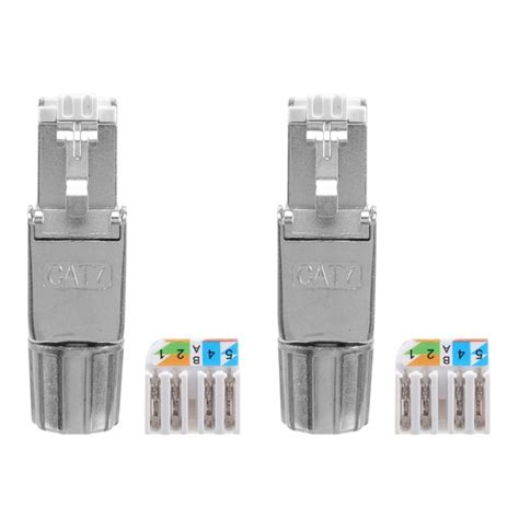 2 Pcs For Rj45 Cat7 Connectors Tool Free Shielded Toolless Modular Network Plug For Installation