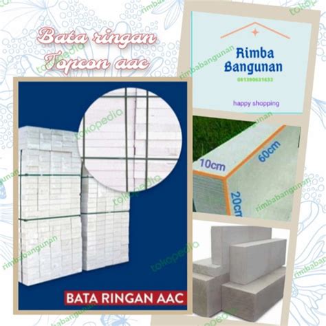 Jual Hebel Bata Ringan Aac Merk Topcon Plus 9 Perekat Kab Kulon