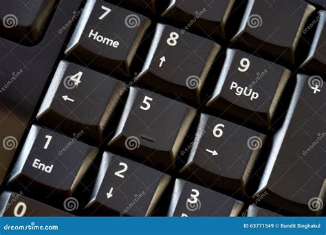 Numeric Pad With Black Keys Stock Image Image Of Detail Equipment