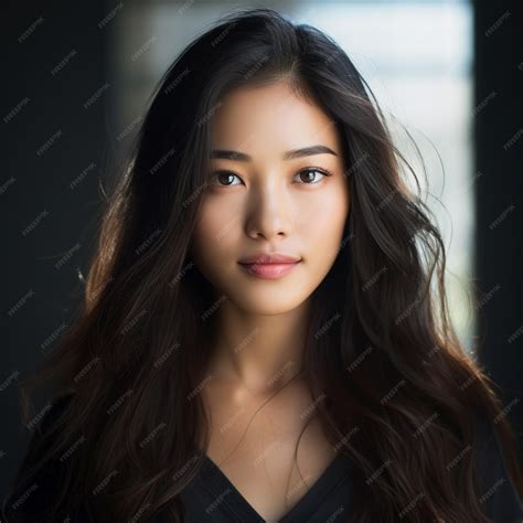 Premium Ai Image Portrait Photo Of An Open And Proud Looking Beautiful Girl