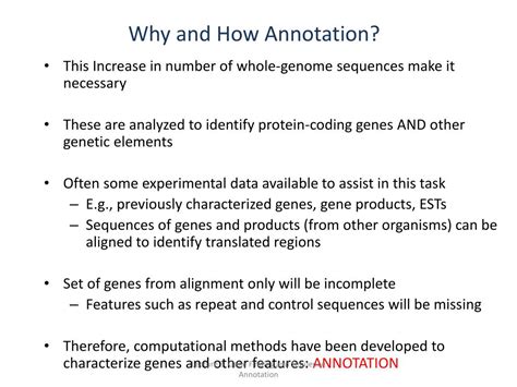Ppt Gene Finding And Sequence Annotation Powerpoint Presentation