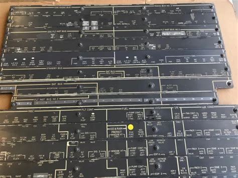 GENUINE BOEING 747 Overhead Circuit Breaker Display Panel 212 40