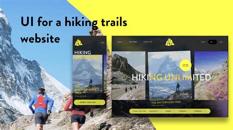 UI For A Hiking Site With Animation Figma