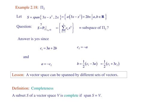 ppt chapter two vector spaces powerpoint presentation free download
