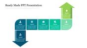 Merging Arrows PPT Presentation Template And Google Slides