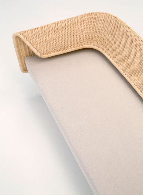 Rattan Backrest Curves Around Hiroomi Taharas Wrap Sofa