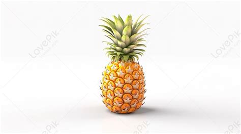 3d 렌더링 파인애플 깨끗한 흰색 배경에 담긴 육즙이 풍부하고 영양가 있는 즐거움 파인애플 배경 여름 음식 배경 건강식품 배경 이미지 Hd 파인애플 여름 음식