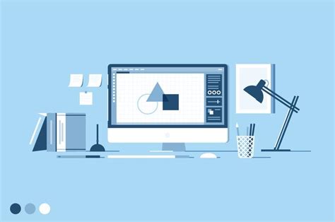 Designer Workspace Vector Illustration 564848 Vector Art At Vecteezy