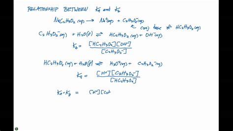 16 8 Relationship Between Ka And Kb Youtube