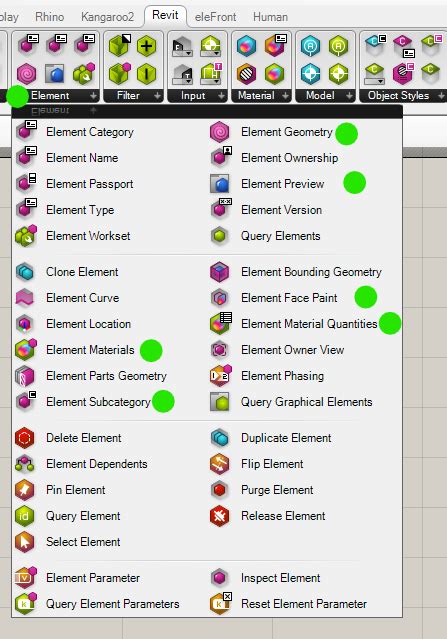 Get Material From Revit Element In Grasshopper Revit Mcneel Forum