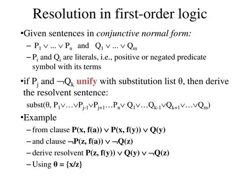 Ppt Resolution In Propositional And First Order Logic Powerpoint Presentation Id2531569