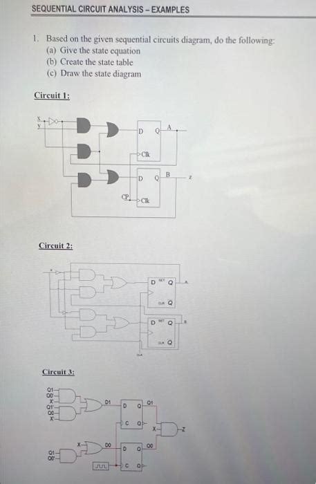 SEQUENTIAL CIRCUIT ANALYSIS EXAMPLES Based On Chegg Com