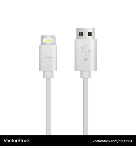Usb Wire Cable Royalty Free Vector Image VectorStock